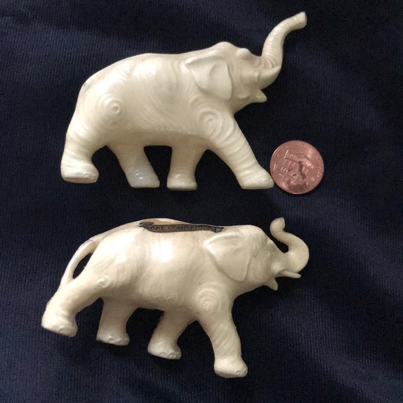 Toys | 2 Plastic Vintage Elephants Lucite Figures | Poshmark